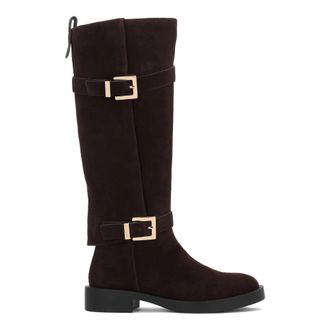 Kazar Braune Wildlederstiefel mit doppeltem Schaft.Dieses Produkt f&auml;llt klein aus. - - Shoes - Damen - Braun - 35 EU
