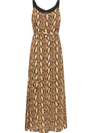 Faina Maxikleid Damen beige schlange