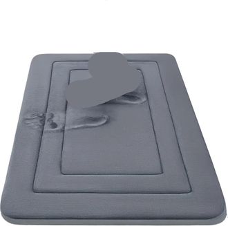 Generic 1 St&uuml;ck saugf&auml;hige rutschfeste Badematte | Bequeme Stehunterlage for Wohnzimmer, Schlafzimmer(Dark Gray)