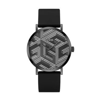 Guess Homme, Accessoires, Noir, Taille: ONE Size Montre habill&eacute;e synth&eacute;tique au design intemporel