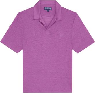 Vilebrequin Polo Pyramid en jersey de lin - Homme - Tops - Violet - Taille: M