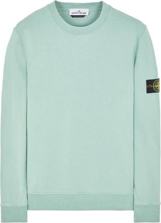 Stone Island Homme, Sweatshirts et sweats &agrave; capuche, Vert, Taille: S Crewneck Cotton SweaT-shirt
