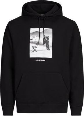 Dr&ocirc;le de Monsieur Hoodie &agrave; capuche en coton m&eacute;lang&eacute;