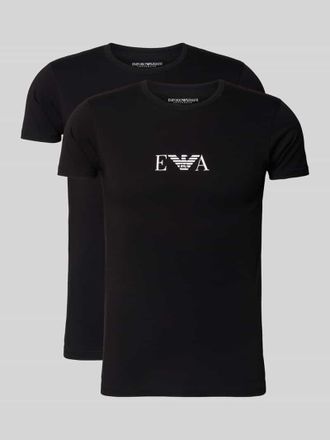 Emporio Armani T-Shirt mit Label-Print im 2er-Pack