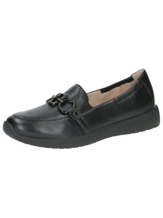 Caprice Damen Slipper aus Leder Bequem, Schwarz (Black Nappa), 38 EU