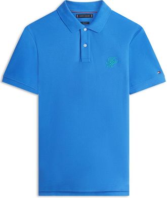 Tommy Hilfiger Poloshirt aus einem Baumwoll-Mesh mit Monogramm-Stickerei, Regular Fit in