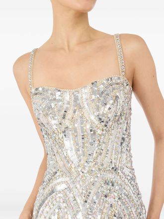 Jenny Packham Womens Dress Rebecca Silver Nylon