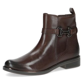 Caprice Caprice Damen Stiefeletten aus Leder mit Zierschnalle, Braun (Dk Brown Comb), 40.5 EU