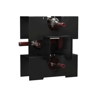 Generic Stapelbares Weinregal, Flaschenhalter aus Metall, Schön und Praktisch, Leicht Zugänglich, Platzsparend, für Bar/Weinkeller/Küche/Wohnzimmer(3)