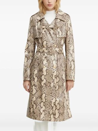 Guess Co manteau ceintur&eacute; &agrave; imprim&eacute; peau de serpent - Tons neutres