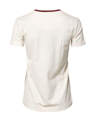 Dolce & Gabbana Tropical Print Cotton T-Shirt - White