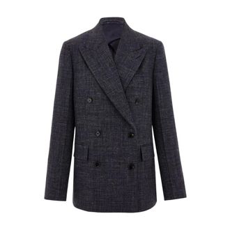 Ferragamo Zweireihiger Blazer - - Jackets - Damen - Blau - 2XS