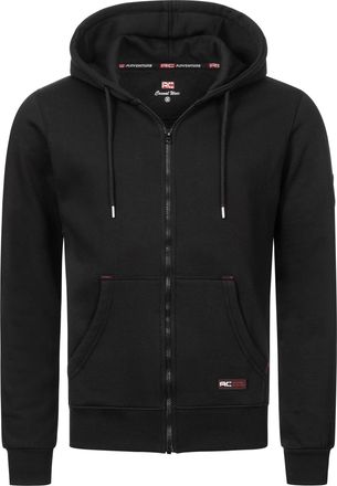 Rock Creek Herren Kapuzenpullover mit Rei&szlig;verschluss Pullover Hoodie Kapuzenjacke Sweatshirt Kapuzensweatjacke Kapuzenpulli H-387 Schwarz S