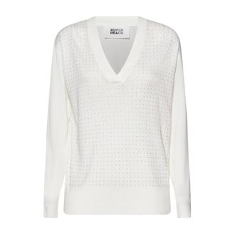 Silvian Heach Damen, Strickwaren, Wei&szlig;, LGr&ouml;&szlig;e