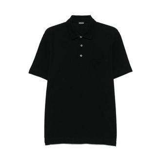 Ermenegildo Zegna Schwarzer Polo Pullover mit Brusttasche - - Tops - Herren - Schwarzk - 4XL