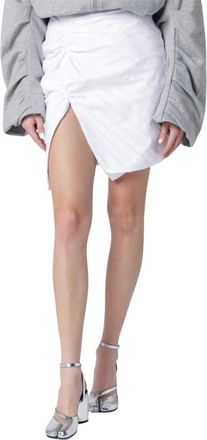 Vivienne Westwood Femme, Jupes, Blanc, Taille: 36 FR Draped Ruched Mini Skirt