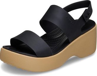 Crocs Brooklyn Sky Sandales &agrave; talons pour femme, noir/noix de cajou, pointure 42, Noix de cajou noire, 42/43 EU