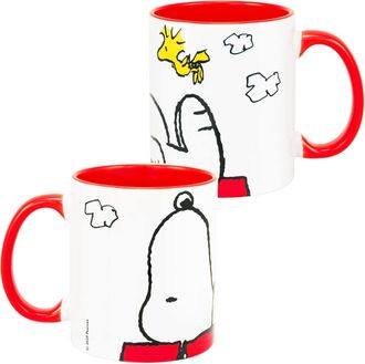 Peanuts The Peanuts Tasse Snoopy - Mach mal Pause Kaffeetasse Becher Kaffeebecher Weiß aus Keramik 320 ml