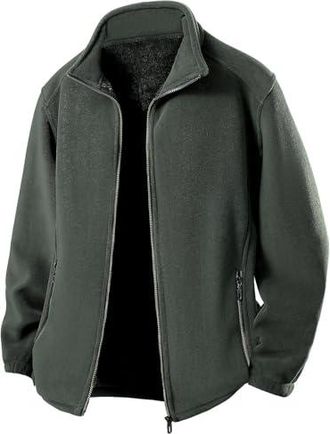 Generic Veste polaire chaude pour homme - Veste dhiver pour homme avec col montant - Doublure polaire - Veste thermique l&eacute;g&egrave;re et coupe-vent - Veste de transi