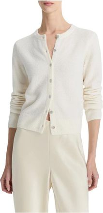Vince Femme, Pulls, Blanc, Taille: 38 FR Cardigan Bouclé