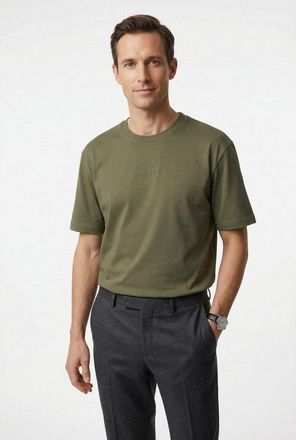 HUGO BOSS T-Shirt Tee 10 Relaxed Fit Rundhalsausschnitt, relaxed Fit, reine Baumwolle