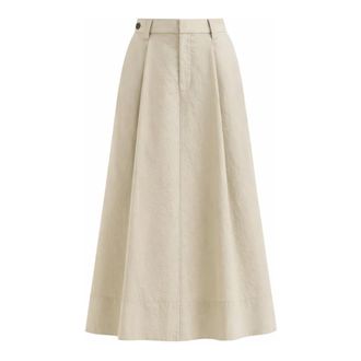 Brunello Cucinelli Baumwoll-Midirock - - Skirts - Damen - Beige - M