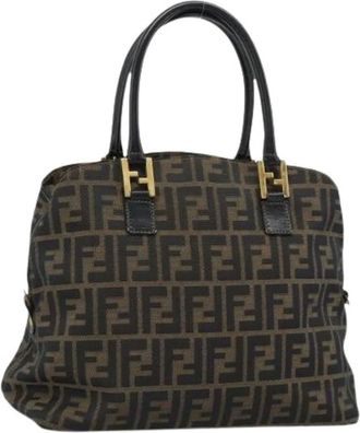 Fendi Pre-owned Sac &agrave; main vintage en toile Zucca - Femme - Pre-owned - Brun - Taille: ONE Size