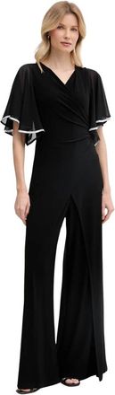 Joseph Ribkoff Femme, Combinaisons et Ensembles, Noir, Taille: 48 FR Combinaison cache-coeur &agrave; jambes larges avec garniture en strass