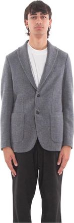 Circolo 1901 Homme, Vestes, Gris, Taille: L Blazer en laine et cachemire teint