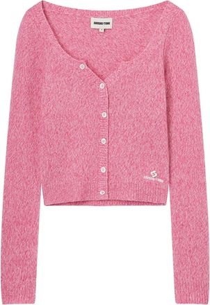 Shushu/Tong cardigan boutonné à logo - Rose