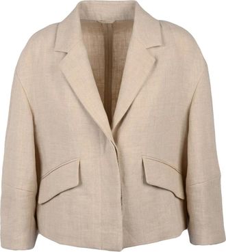 Brunello Cucinelli Femme, Vestes, Beige, Taille: 38 FR Bolerino corto