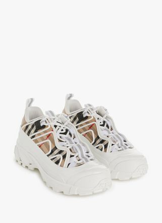 Burberry Baskets Arthur en coton Vintage check et cuir