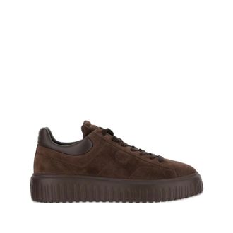Hogan Braune Wildleder Flache Schuhe Runde Zehe - - Shoes - Herren - Braun - 39 1/2 EU