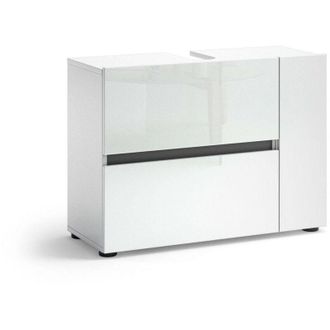 Dmora Unterschrank Alamo, eine Schublade, 34x83x62h cm Wei&szlig;
