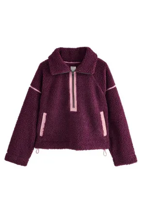 Next Fleecejacke Borg-Fleece mit halben Rei&szlig;verschluss (1-St)
