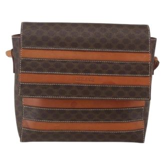 Celine Sac bandouli&egrave;re Vintage macadam Pre-owned - Femme - Pre-owned - Brun - Taille: ONE Size