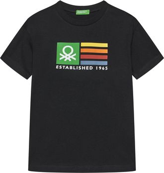 Benetton United Colors Of Benetton T-Shirt 3I1XC10N3 Schwarz Regular Fit
