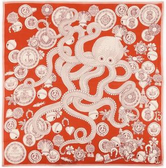Inou&iuml; Editions Foulard imprim&eacute; en coton et soie