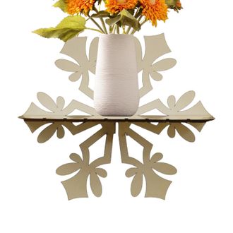 Generic Wandregal aus Holz, rustikales Holzregal in Schneeflockenform, Wandregal, Holzregal f&uuml;r Wohnzimmer, Badezimmer