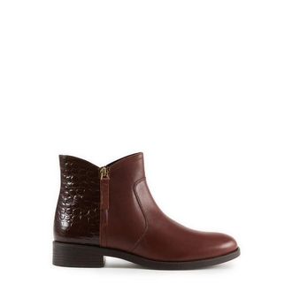 Geox Bottines Esmeena zipp&eacute;es effet croco en cuir