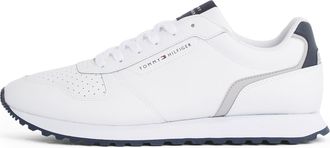 Tommy Hilfiger Herren Runner Sneaker New Eva Mix Flag aus Leder, Wei&szlig; (White), 40