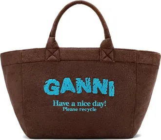 Ganni Femme, Sacs, Brun, Taille: ONE Size Sac Cabas XXL R&eacute;versible
