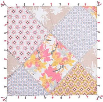 Lina & Lily foulard carr&eacute; pour femme avec de nombreux motifs - Fleurs Tribal G&eacute;om&eacute;trique Aztec Paisley (D2)