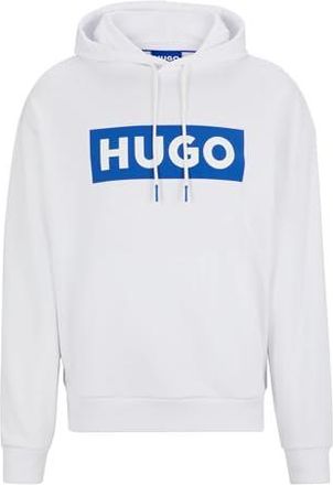 HUGO BOSS Hommes Nalves Sweat &agrave; Capuche Relaxed en Molleton avec Logo imprim&eacute;
