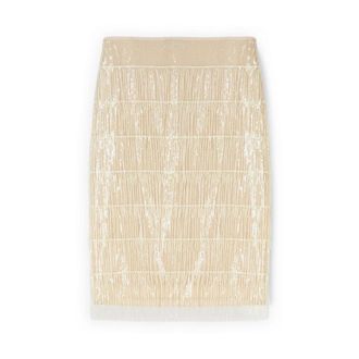 Motivi Femme, Jupes, Rose, Taille: 36 FR Jupe crayon en tulle avec franges