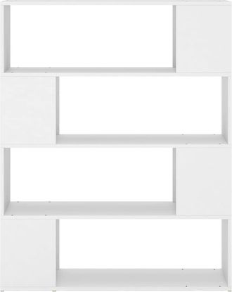 Generic Offene B&uuml;cherregale, Freistehend, Platzsparendes Aufbewahrungsregal aus Holzwerkstoff f&uuml;r B&uuml;cher, Dekoration und Medien (Wei&szlig;)