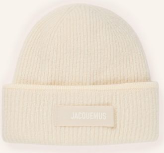 Jacquemus Jacquemus M&uuml;tze Le Bonnet Gros Grain Mit Alpaka weiss