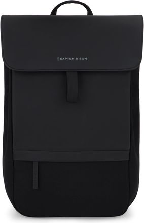Kapten & Son Rucksack Fyn Classic All Black 11 L | Rucksack Damen & Herren | Tagesrucksack mit 14 Laptopfach | Backpack ideal für Uni, City, Arbeit, Reisen