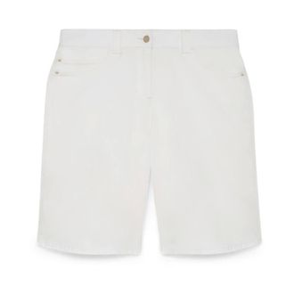 Fiorella Rubino Femme, Shorts, Blanc, Taille: 54 FR Bermuda l&eacute;ger en coton