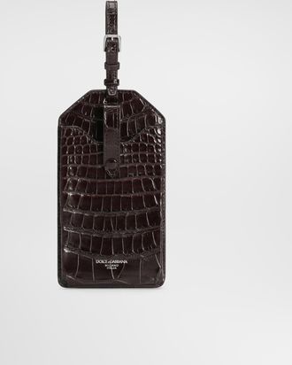 Dolce & Gabbana Brillenetui Aus Alligatorleder - Mann Geldb&ouml;rsen Und Kleinlederwaren Braun Onesize